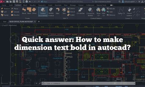 Quick Answer How To Make Dimension Text Bold In Autocad