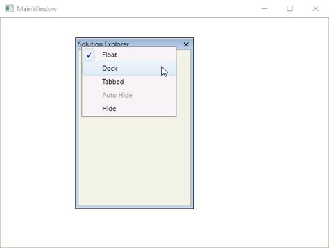 Dealing With Windows In WPF Docking Control Syncfusion
