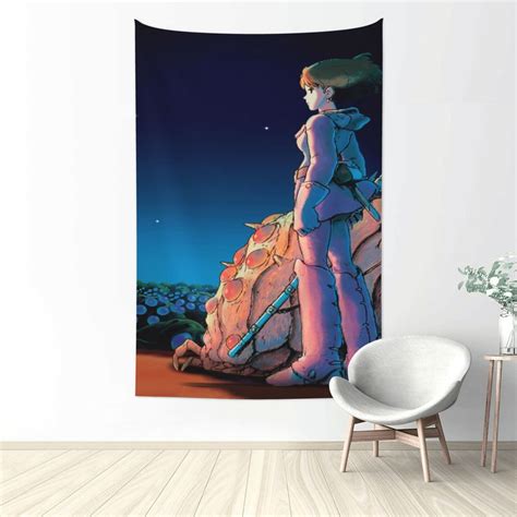 Nausicaa Of The Valley Of The Wind Tapestry Cartoon Print Wall Art