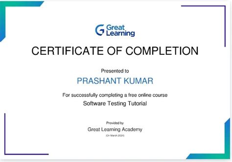 Prashant Kumar On Linkedin Greatlearningacademy Greatlearning Glacertificate