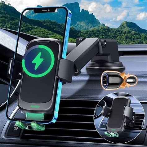 K0142 Auckly Qi 15W Wireless Car Charger Auto Clamping Fast Smart