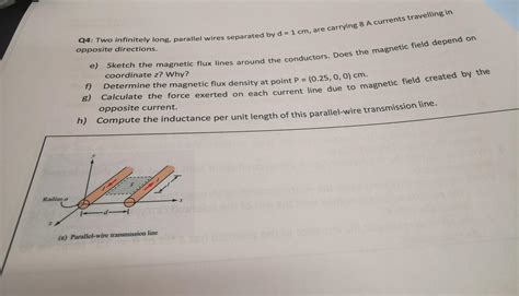Solved Q4 Two Infinitely Long Parallel Wires Separated By