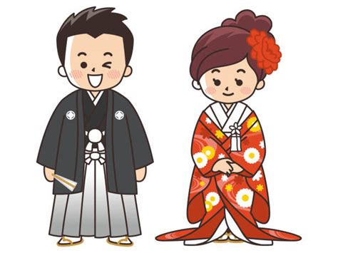 和装 結婚式 イラスト素材 Istock