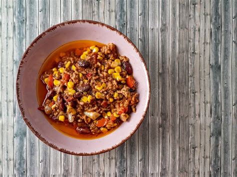 Chili Con Carne Es Un Plato Mexicano Tradicional Con Carne De Res Foto