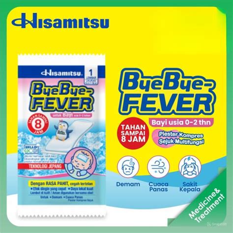 Hisamitsu Bye Bye Fever Bayi Kompres Demam Bayi Byebye Fever Lazada Indonesia