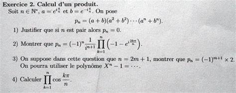 Calcul D Un Produit Complexes