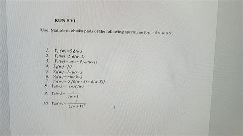 Solved Run Vi Use Matlab To Obtain Plots Of The Following