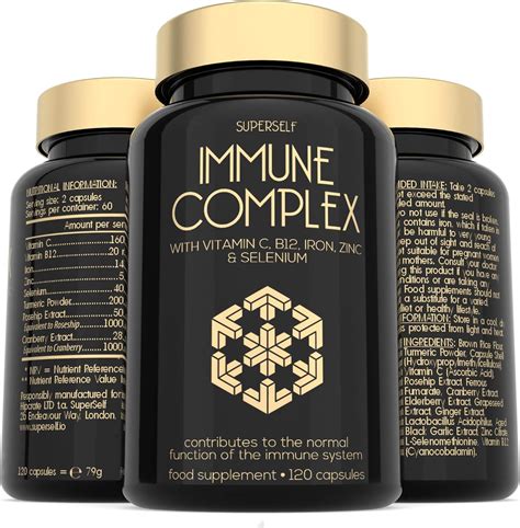 Immune System Booster Immune System Support And Recovery Supplement 120 Capsules Vitamins C
