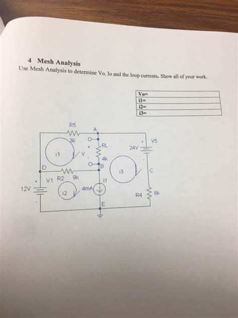 Solved Use Mesh Analysis To Determine Vo Io And The Loop Chegg