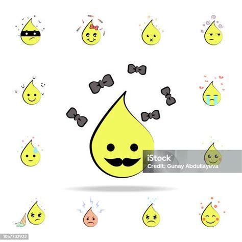 Emoji 콧수염 아이콘입니다 웹 및 모바일에 대 한 보편적인 Emoji 아이콘 설정 0명에 대한 스톡 벡터 아트 및 기타
