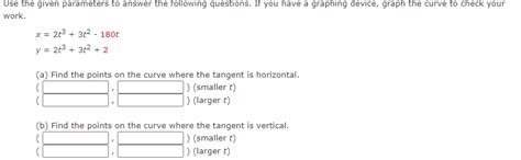 Solved Use The Given Parameters To Answer The Following