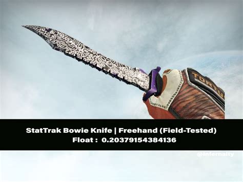 StatTrak Bowie Knife Freehand FT CSGO SKINS KNIVES Video Gaming
