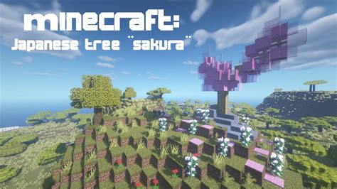 minecraft: как построить японское дерево сакура/how to build a Japanese ...