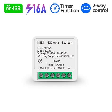 Mhz Rf Wireless Remote Control Switch Ac V V A Mini Relay Receiver Can Connect