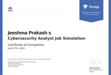 Jeeshma Prakash S On Linkedin Cybersecurity Internship