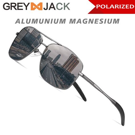 Jual Grey Jack Kacamata Hitam Sunglasses Polarized Aviator Anti Silau Anti UV400 Bahan