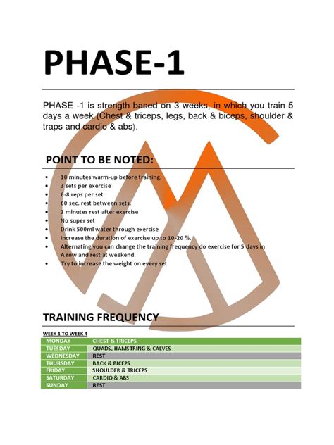 6 Week Strength And Endurance Program Pdf Weight Training