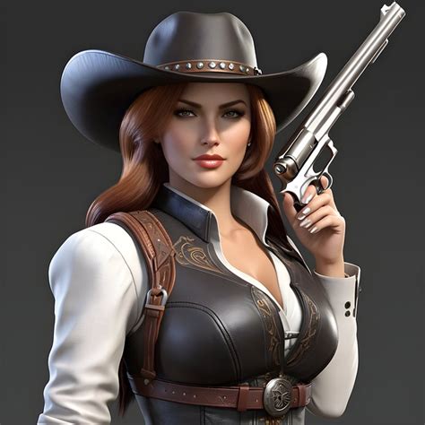 Download Female Gunslinger Cowgirl Royalty Free Stock Illustration