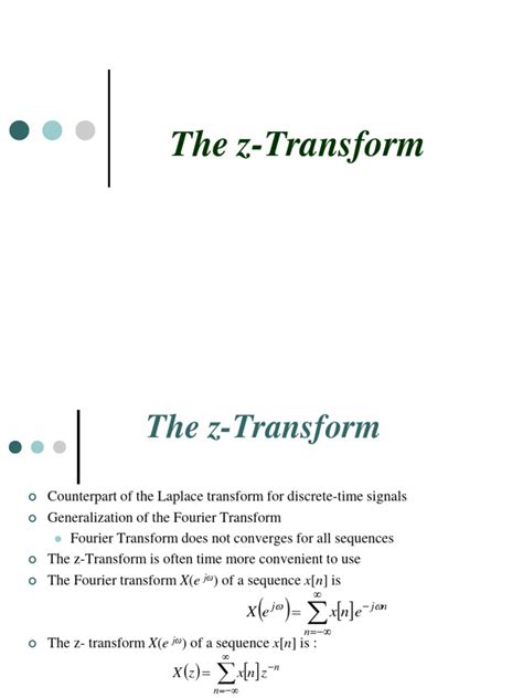 part4 the z transform pdf analysis fourier analysis