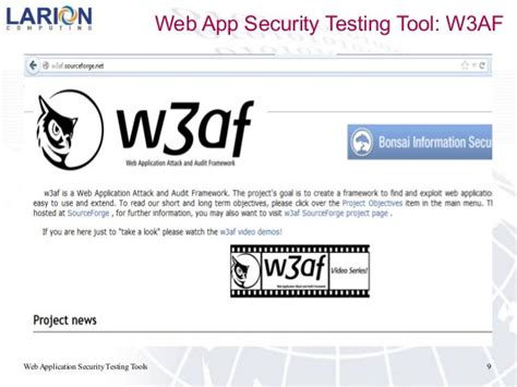 web application security testing tools