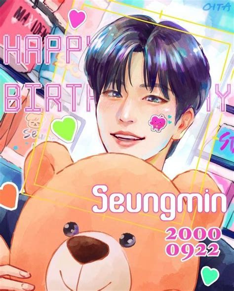 おおいた on Instagram 생일 축하해요 seungmin straykidsfanart Tutorial de