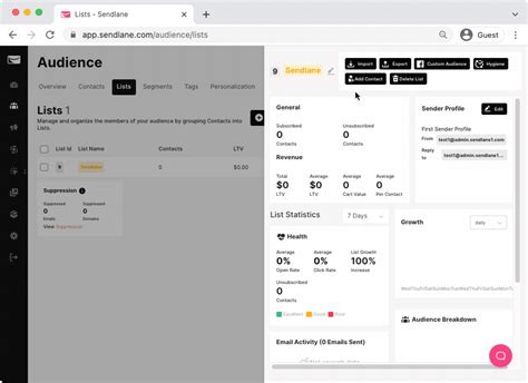 How To Create And Manage Lists Sendlane Knowledge Base