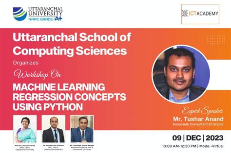 uttaranchal university on linkedin uscs workshop machinelearning