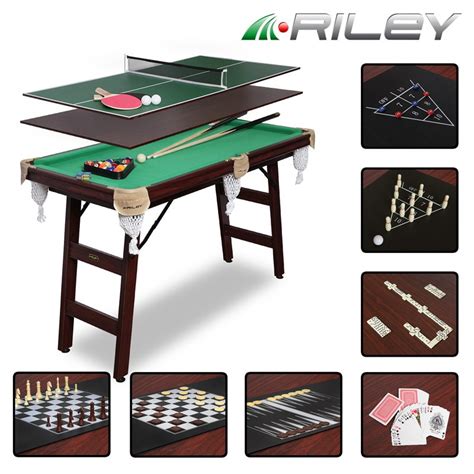 Мини-бильярд Riley Пул 4фт 9 в 1 с комплектом аксессуаров - Фортуна ...