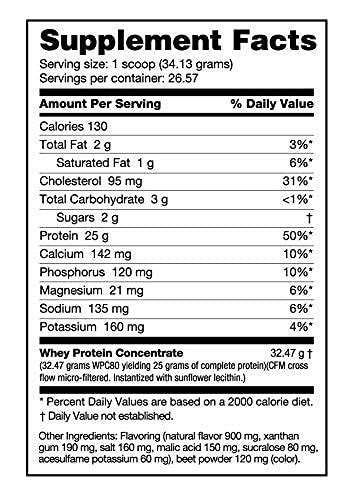 Nutrabio Classic Whey Protein Powder 25g Of Protein Per Scoop Full