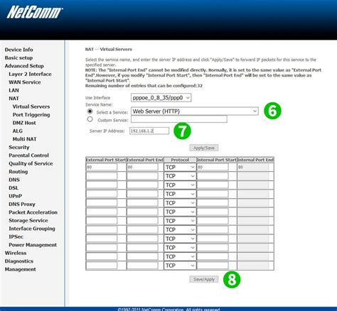 Enable Port Forwarding For The Netcomm Adsl2 Wireless N300 Cfos Software