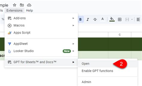 Quickstart For Spreadsheets Gpt For Work Documentation