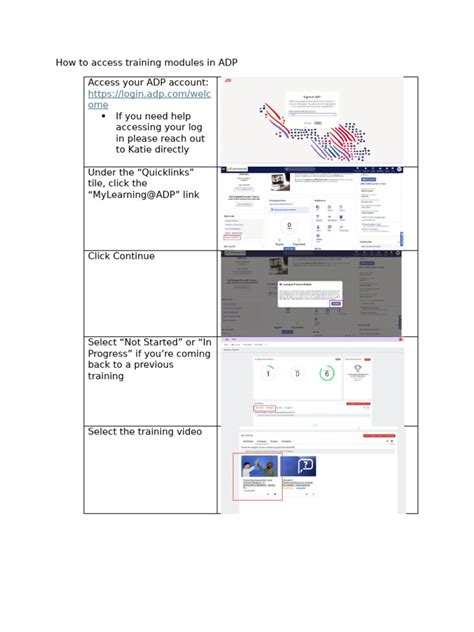 How To Access Training Modules In Adp Pdf