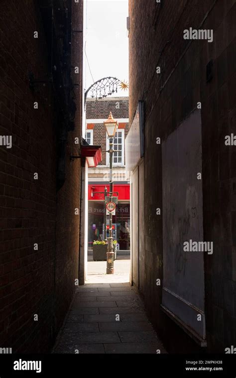 Narrow And Claustrophobic Probably Very Old Access Alley Path Between