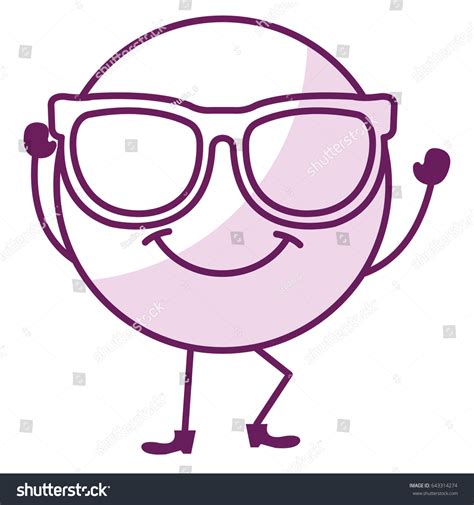 Nerd Face Emoticon Kawaii Character Stock Vector Royalty Free Shutterstock
