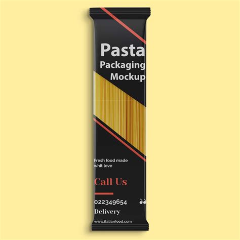 Free Pasta Packaging Mockup Psd