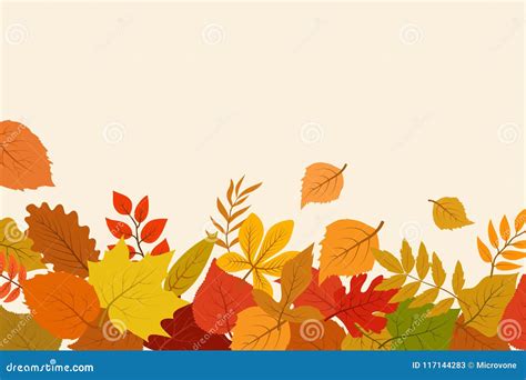 Oro Caido Y Hojas De Otoño Rojas Fondo Del Extracto Del Vector De La