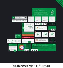 Universal Ui Kit Designing Responsive Websites Stock Vector Royalty