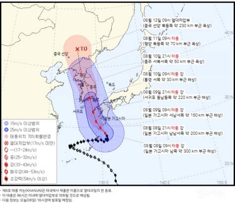 오늘 8일 오전 10시에 발표된 최신 태풍 예상경로 인스티즈 Instiz 이슈 카테고리