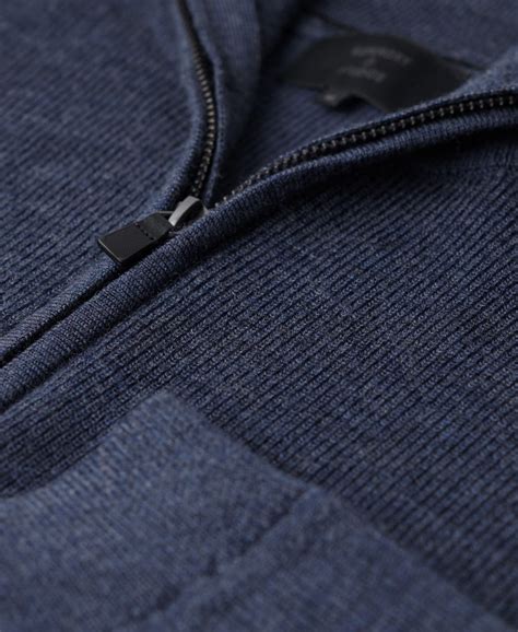 Mens Merino Half Zip Jumper In Rich Navy Superdry Uk