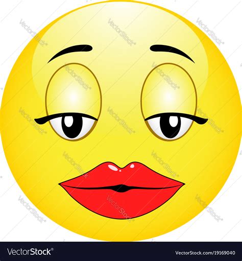 Cute Sexual Girl Emoticon Royalty Free Vector Image