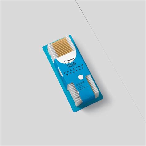 Premium Psd Cotton Swab Packaging Mockup