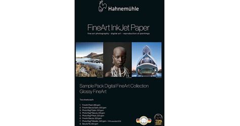 Hahnemuhle Glossy Sample Pack Fineart Assortment 10640054 Bandh