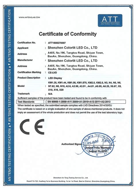 Led Screen Certification Colorlit Led