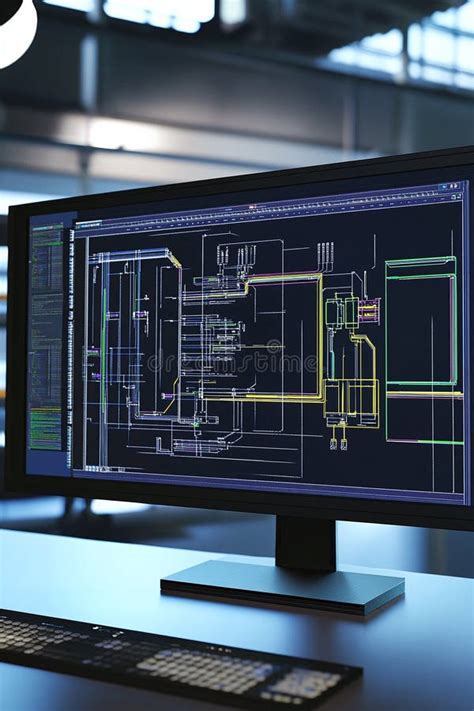 Computer Screen Showing A Cad Design Of An Energy Efficient Power
