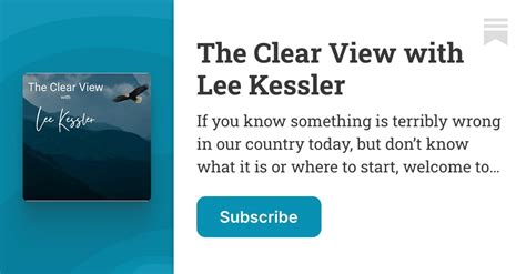 The Clear View With Lee Kessler Substack