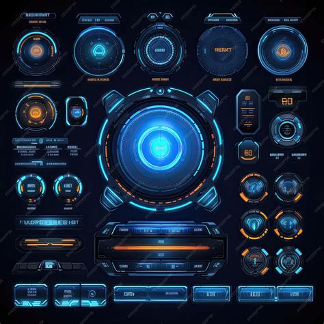 Premium Photo Ui Hud Elements Ai Generated Panel Display Element
