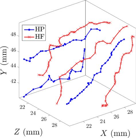 Example Trajectories Of Two Different Tracer Particles Hf