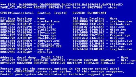 Экран смерти Windows 7 Bsod Причины экрана смерти Виндовс