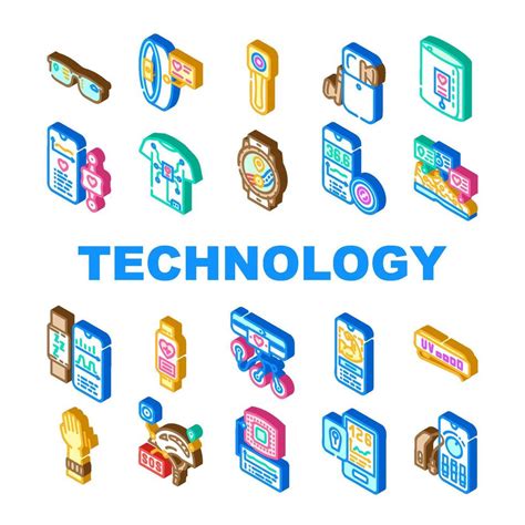 Wearable Technologies Sensor Icons Set 54190577 Vector Art At Vecteezy