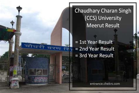 CCS University Result 2024 Meerut BA B Sc B Com 1st 2nd 3rd Year Results